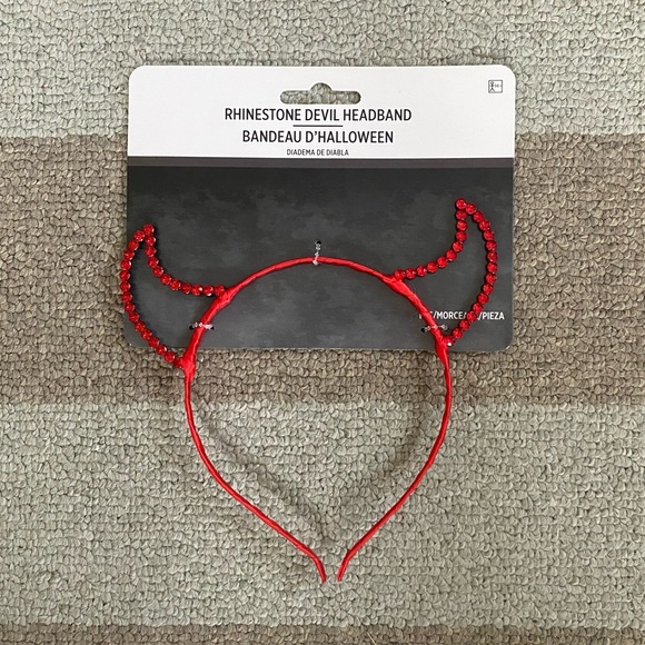Accessories | Nwt Rhinestone Devil Horns Costume Cosplay Headband ...